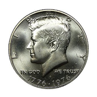 1976 S 1976-S Silver Bicentennial Kennedy Half Dollar Mint State Half Dollar Brilliant Uncirculated