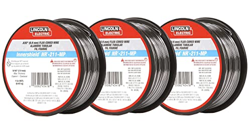 Lincoln Electric MIG Welding Wire, NR-211-MP, .035, Spool, Model: ED030584 (Pack of 3)