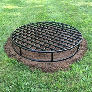 Walden Backyards Round Fire Pit Grate - High Temperature Heavy Duty Steel Above Ground Firegrate for Outdoor Pits and Campfire - 29.2”