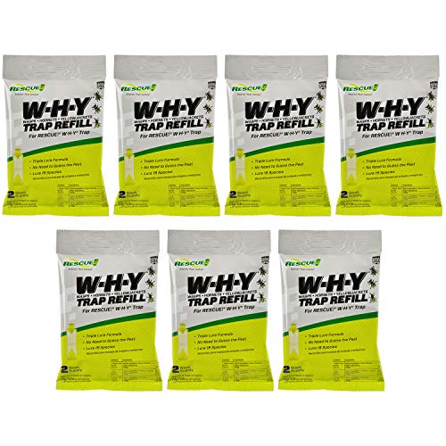 RESCUE! Non-Toxic Wasp, Hornet, Yellowjacket Trap (WHY Trap) Attractant Refill - 2 Week Refill - 7 Pack