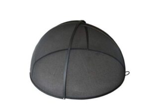 masterflame 48" welded hybrid steel pivot round fire pit safety screen