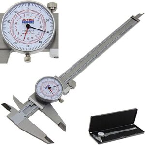 anytime tools dial caliper 8" / 200mm dual reading scale metric sae standard inch mm