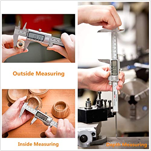 Electronic Digital Vernier Caliper 0-150mm 6 inch Stainless Steel Caliper Gauge Micrometer