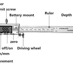 Electronic Digital Vernier Caliper 0-150mm 6 inch Stainless Steel Caliper Gauge Micrometer