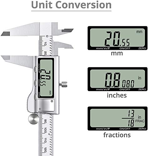 Electronic Digital Vernier Caliper 0-150mm 6 inch Stainless Steel Caliper Gauge Micrometer