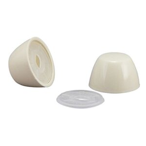 plumb pak pp23531 universal round toilet push-on bolt caps, almond