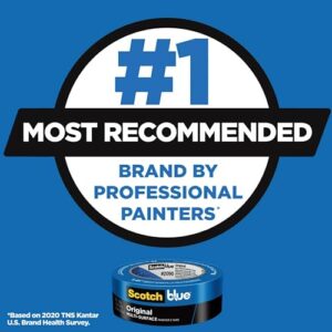 ScotchBlue Original Multi-Surface Painter's Tape, 1.88 Inches x 60 Yards, 12 Rolls, Blue, Paint Tape Protects Surfaces and Removes Easily, Multi-Surface Painting Tape for Indoor and Outdoor Use