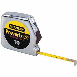 stanley tools 33-115 12 pack 10ft. powerlock pocket tape rule with diameter scale