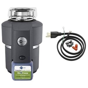 insinkerator evolution septic assist 3/4 hp household garbage disposer and power cord kit bundle