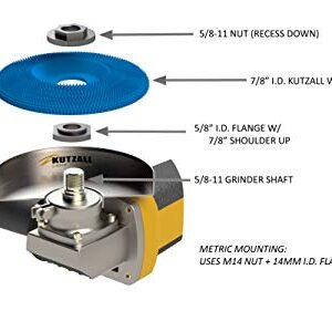 Kutzall Extreme Shaping Dish - Coarse, 4-1⁄2" (114.3mm) Dia. X 7⁄8" (22.2mm) Bore - Woodworking Angle Grinder Attachment for DeWalt, Bosch, Milwaukee, Makita. Abrasive Tungsten Carbide, DW412X90