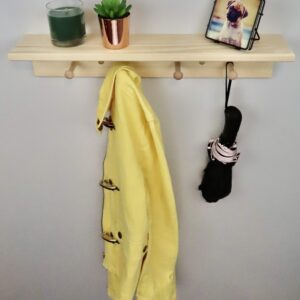 24" Unfinished Pine Shaker Peg Rack