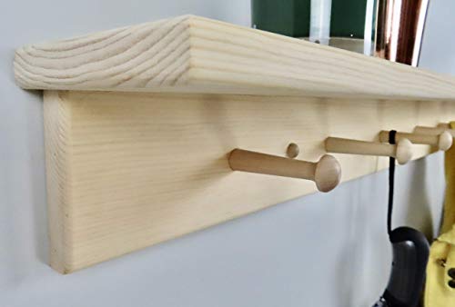 54" Unfinished Shaker Peg Rack