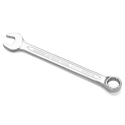 Jetech 18mm Combination Wrench - Industrial Grade Spanners with 12-Point Design, 15-Degree Offset, Made with Durable Chrome Vanadium Steel in Sand Blasted Finish, Forged, Heat-Treated, Metric