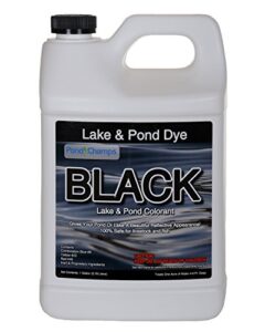 pond champs black lake & pond dye – one gallon of deep black pond colorant – treats 1 acre – keeps pond safe from uv rays - safe for fish, wildlife, pets & children