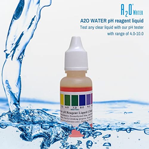 A2O WATER PH Liquid Tester, Wide Range 4.0 - 10.0 (125-150 Tests)