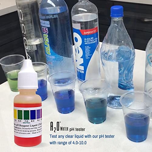 A2O WATER PH Liquid Tester, Wide Range 4.0 - 10.0 (125-150 Tests)