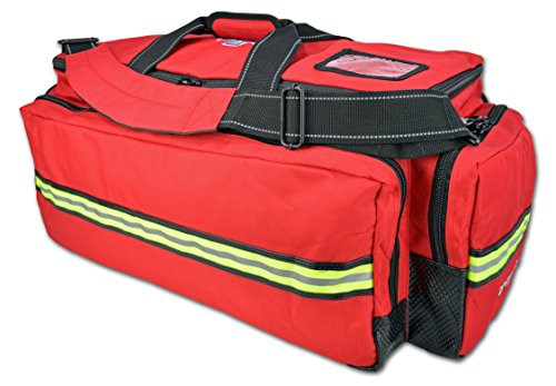 Lightning X MB50 Breathing & Trauma Stocked Gear Bag w/Fill Kit for First Responder EMT - Red