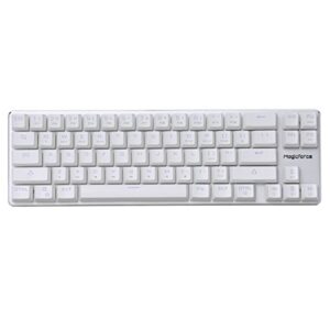 Qisan Mechanical Keyboard Gaming Keyboard GATERON Blue Switch Wired Backlit Mechanical Mini Design (60%) 68 Keys Keyboard White Magicforce