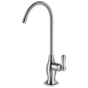 express water deluxe water filter faucet – chrome coke-shaped faucet – 100% lead-free drinking water faucet – compatible with reverse osmosis water filtration systems