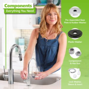 Express Water Modern Water Filter Faucet – Chrome – Drinking Water Faucet – Reverse Osmosis Filtration System and Kitchen Sink Beverage Faucet