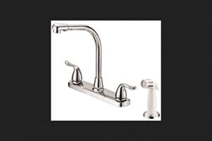 boston harbor faucet kitchen 8in porc 2hndl