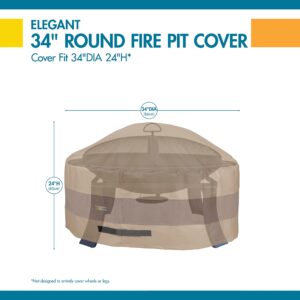 Duck Covers Elegant Waterproof 34 Inch Round Fire Pit Cover