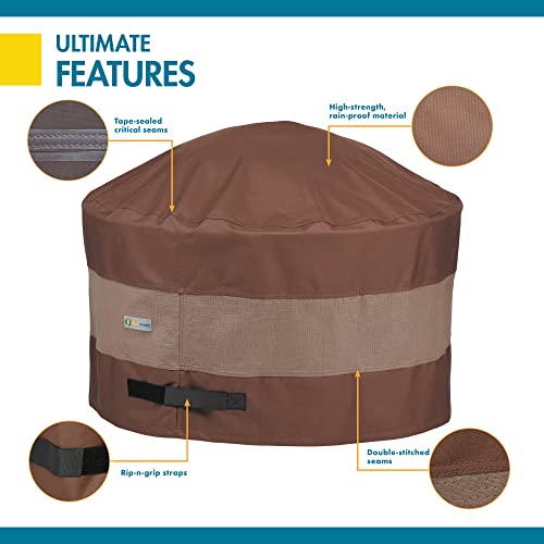 Duck Covers Ultimate Waterproof 34 Inch Round Fire Pit Cover, Patio Furniture Covers