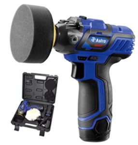 astro pneumatic - 12v 3" mini cordless pistol polisher with 2 batteries (3027)