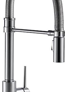 Delta Faucet Trinsic Pro Commercial Style Kitchen Faucet, Touch Kitchen Faucets with Pull Down Sprayer, Kitchen Sink Faucet, Touch Faucet, Delta Touch2O Technology, Arctic Stainless 9659T-AR-DST