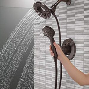 Delta Faucet Linden 17 Series Dual-Function Shower Faucet, Shower Trim Kit with 4-Spray In2ition 2-in-1 Dual Hand Held Shower Head with Hose, Venetian Bronze T17294-RB-I (Valve Not Included)