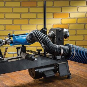 Dust Right Lathe Dust Collection System – Shop Dust Collection System Reduce the Amount of Dust in Air, Floor - Lathe Dust Collection Includes 9” Dust Scoop, Port Boom Arm, Hose Clamp, & More