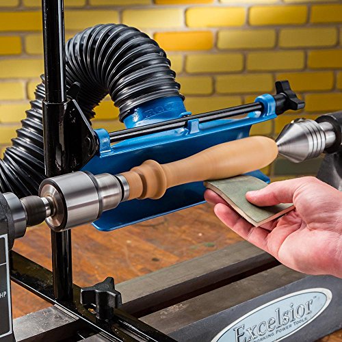 Dust Right Lathe Dust Collection System – Shop Dust Collection System Reduce the Amount of Dust in Air, Floor - Lathe Dust Collection Includes 9” Dust Scoop, Port Boom Arm, Hose Clamp, & More