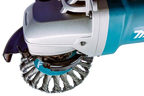 Makita 1 Piece - 4 Inch Knotted Twist Wire Wheel Brush for Grinders - Heavy-Duty Conditioning for Metal - 4" x 5/8-Inch | 11 UNC