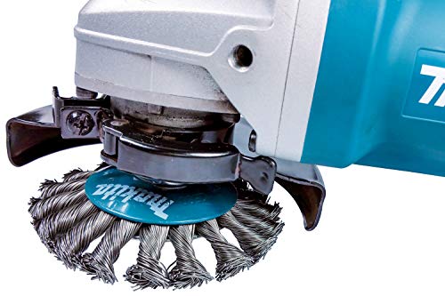 Makita 1 Piece - 4 Inch Knotted Twist Wire Wheel Brush for Grinders - Heavy-Duty Conditioning for Metal - 4" x 5/8-Inch | 11 UNC