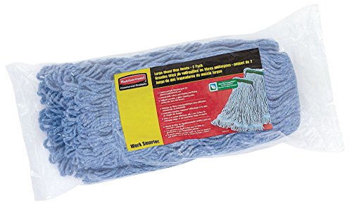 Rubbermaid Commercial Super Stitch Blend Large Mop Heads, 2-Pack