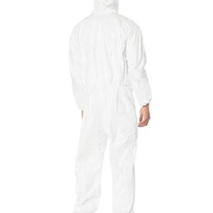 DuPont unisex-adult TY122S-XL-EACH Disposable Elastic Wrist, Bootie and Hood Tyvek Coverall Suit 1414, X-Large, White