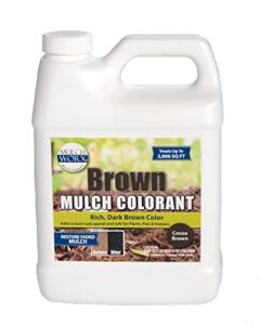 mulchworx brown mulch color concentrate - 2,800 sq. ft. - rich dark brown mulch dye spray