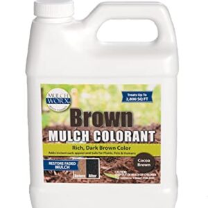 MulchWorx Brown Mulch Color Concentrate - 2,800 Sq. Ft. - Rich Dark Brown Mulch Dye Spray