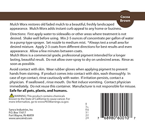 MulchWorx Brown Mulch Color Concentrate - 2,800 Sq. Ft. - Rich Dark Brown Mulch Dye Spray