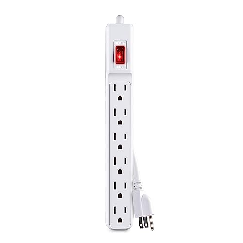 CyberPower GS60304 Power Strip, 6 Outlets, 3 Foot Power Cord White