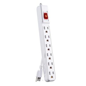 CyberPower GS60304 Power Strip, 6 Outlets, 3 Foot Power Cord White