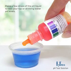 A2O Water - Made in USA, Water pH Test Liquid (WHT/100-125 Tests)