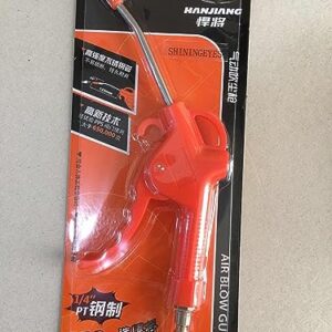 SHININGEYES Air Blow Gun Angled Bent Nozzle Pistol Grip (Orange)