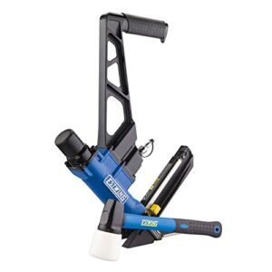 Estwing EFL50Q Pneumatic 2-in-1 15.5-Gauge and 16-Gauge 2" Flooring Nailer and Stapler Ergonomic and Lightweight Nail Gun for Hardwood Flooring with Interchangeable Base Plates, No-Mar Feet and Mallet