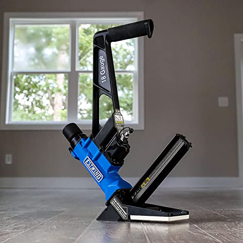 Estwing EF18GLCN Pneumatic 18-Gauge 1-3/4" L-Cleat Flooring Nailer Ergonomic and Lightweight Nail Gun with No-Mar Baseplates for Tongue and Groove, Hardwood, Bamboo, and Engineered Flooring