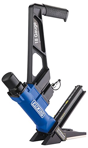 Estwing EF18GLCN Pneumatic 18-Gauge 1-3/4" L-Cleat Flooring Nailer Ergonomic and Lightweight Nail Gun with No-Mar Baseplates for Tongue and Groove, Hardwood, Bamboo, and Engineered Flooring