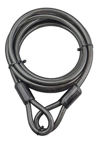 Lumintrail 12mm (1/2 inch) Heavy-Duty Security Cable, Vinyl Coated Braided Steel with Sealed Looped Ends (4', 7', 10', 15' or 30') (7-FT)