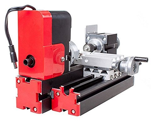 chuangsheng Mini Lathe Machine,12V Miniature Metal Multifunction Lathe Machine DIY 20000Rev/min 45135mm