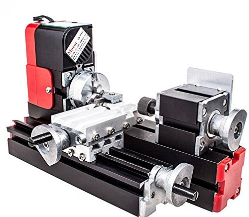 chuangsheng Mini Lathe Machine,12V Miniature Metal Multifunction Lathe Machine DIY 20000Rev/min 45135mm