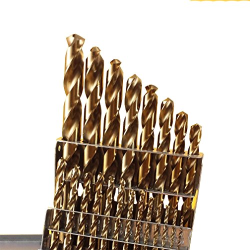 21 Pc Cobalt M42 Drill Bit Set 1/16" to 1/2" by 32nds Drill Hog®